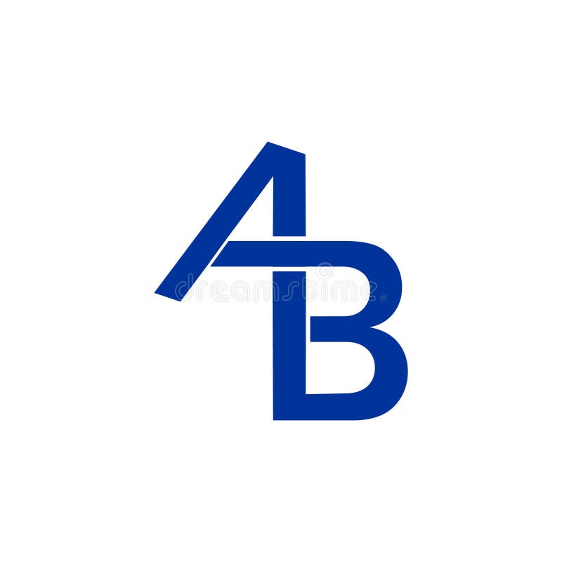 AB Letter Logo. Alphabet Combination Vector Stock Illustration ...