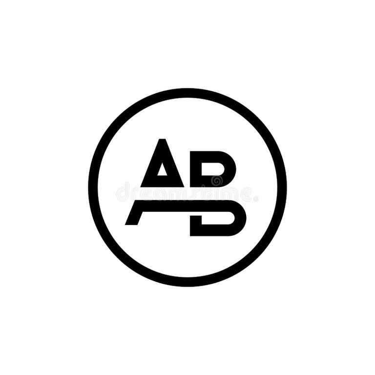 AB Logo Design Business Typography Vector Template. Creative Linked ...