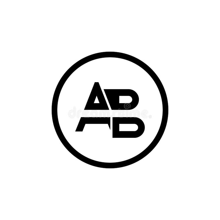 AB Logo Design Business Typography Vector Template. Creative Linked ...