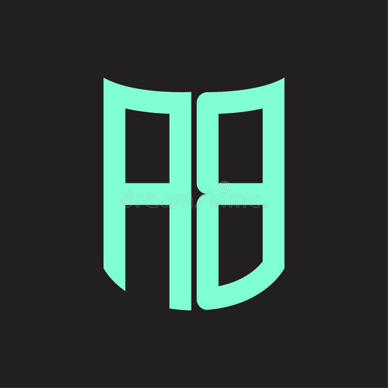 AB Logo Monogram with Ribbon Style Design Template Stock Vector ...