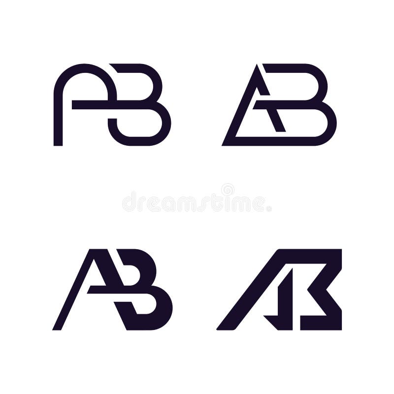 AB Logo. Vector Modern Letter Design Concept Stock Vector ...