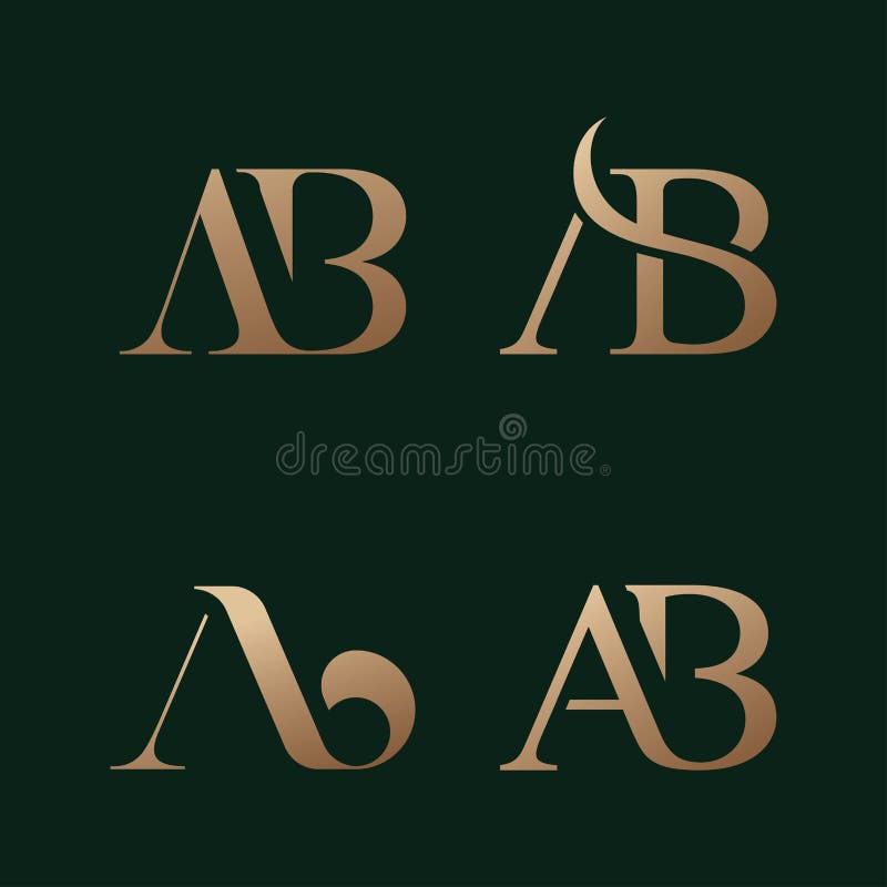 AB Logo. Vector Modern Letter Design Concept Stock Vector ...