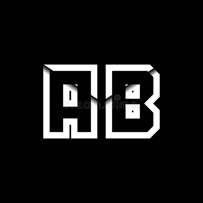 AB Monogram Envelope Shape Style Stock Vector - Illustration of ...