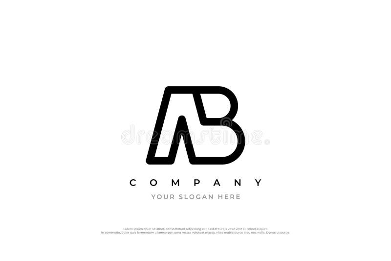 AB Monogram Logo Design stock vector. Illustration of creative - 359574819