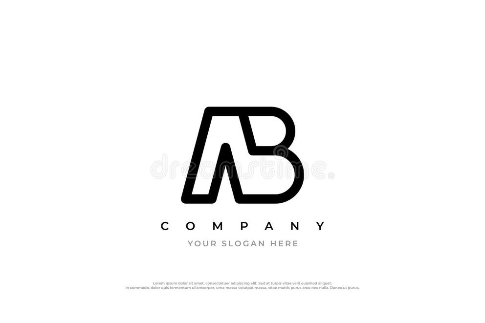 AB Monogram Logo Design stock vector. Illustration of creative - 359574819