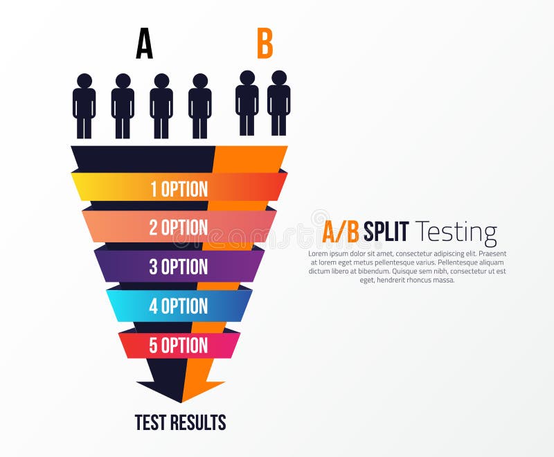 AB Split Testing Vector Infographics Concept with People Stock Vector ...