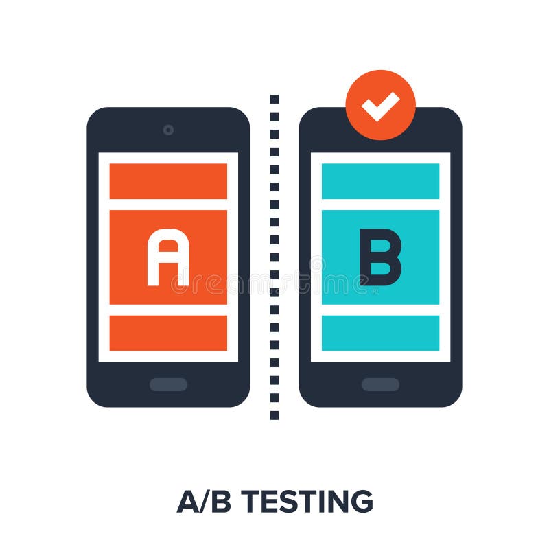 Ab Testing Flat Icon Design Concept Stock Vector - Illustration of ...