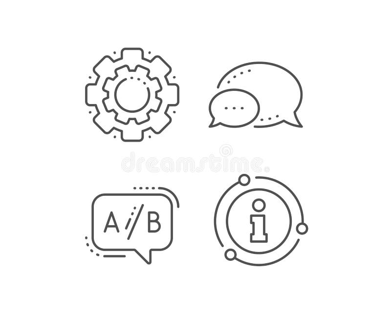 Ab Testing, Chat and Search Icons Set. Dot Plot Sign. Phone Test ...