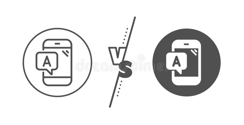 Ab Testing Line Icon. Ui Phone Test Sign. Vector Stock Vector ...
