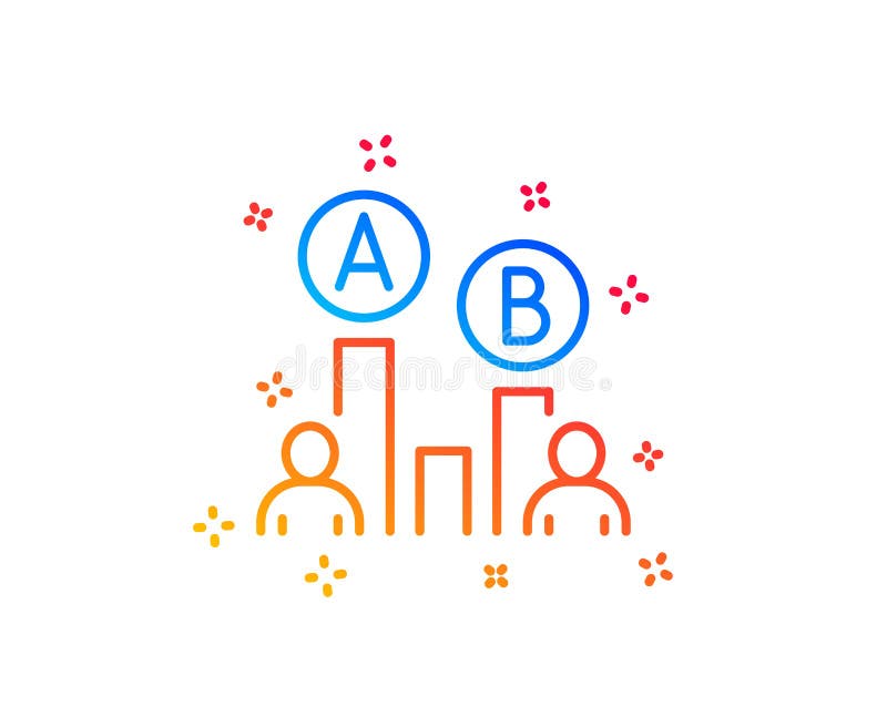 Ab Testing Line Icon. Ui Test Chart Sign. Vector Stock Vector ...