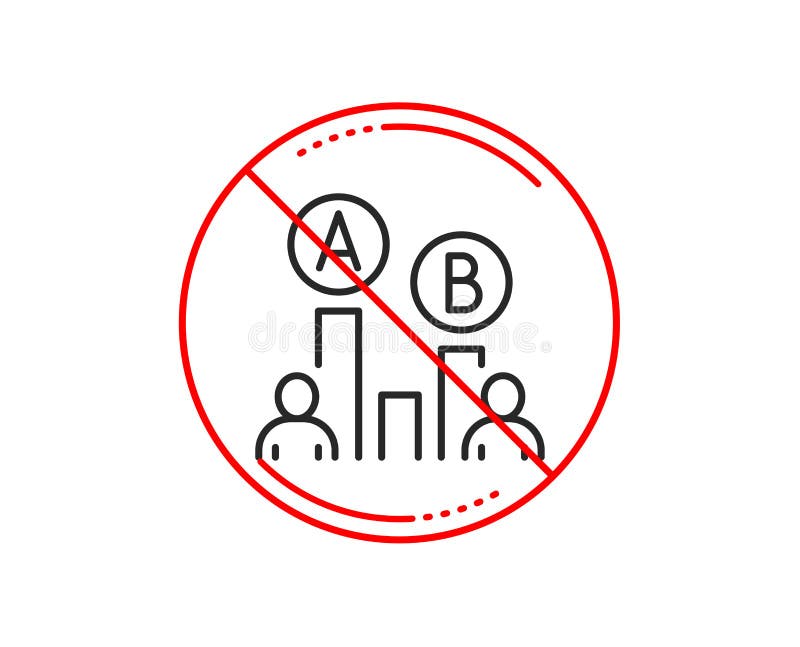 Ab Testing Line Icon. Ui Test Chart Sign. Vector Stock Vector ...