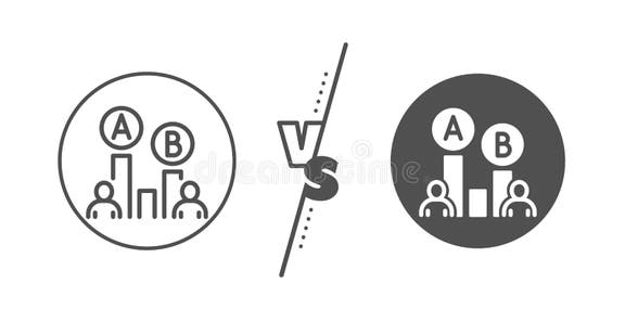 Ab Testing Line Icon. Ui Test Chart Sign. Vector Stock Vector ...