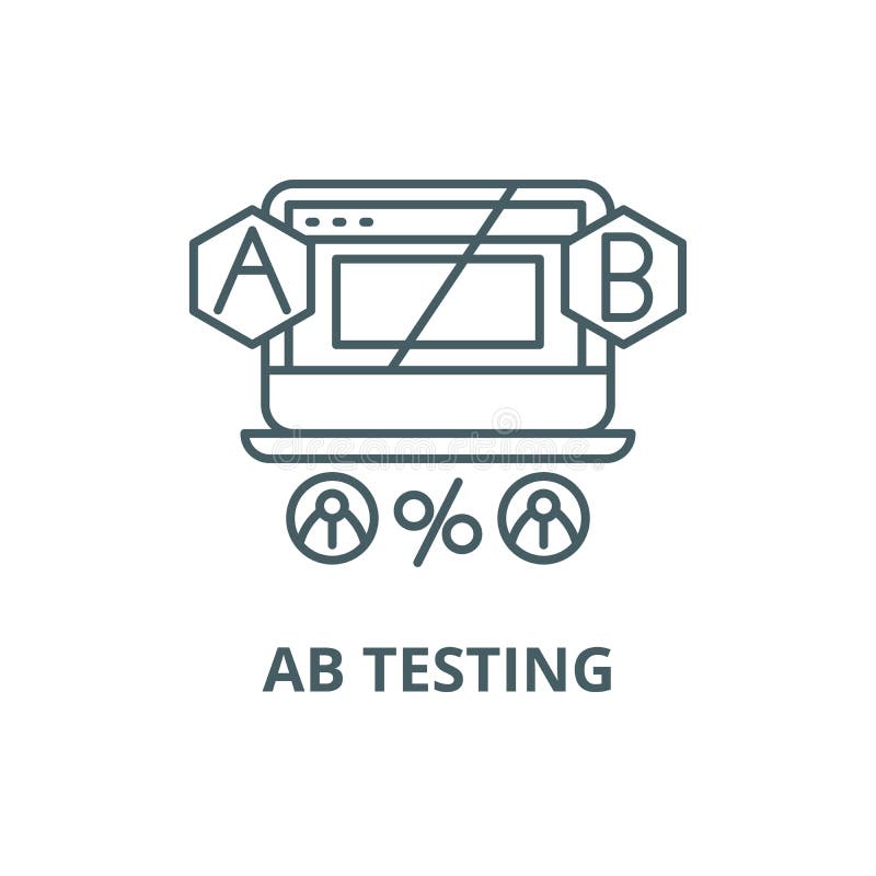 Ab Testing Line Icon, Vector. Ab Testing Outline Sign, Concept Symbol ... Ab Testing Line Icon, Vector. Ab Testing Outline Sign, Concept Symbol ...
