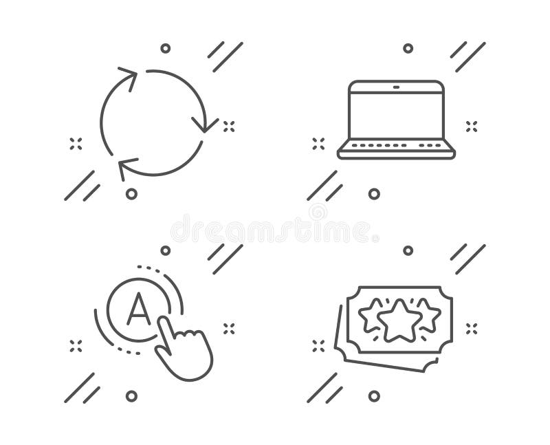 Ab Testing, Notebook and Recycling Icons Set. Loyalty Points Sign. a ...