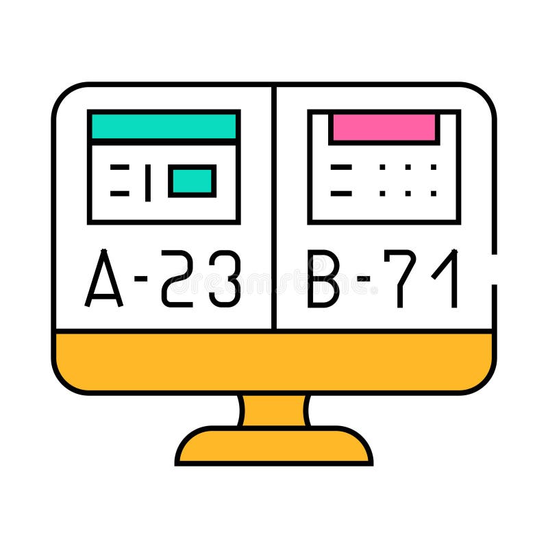 Ab Testing Ux Ui Design Icon Color Illustration Stock Vector Illustration Of Color Finance