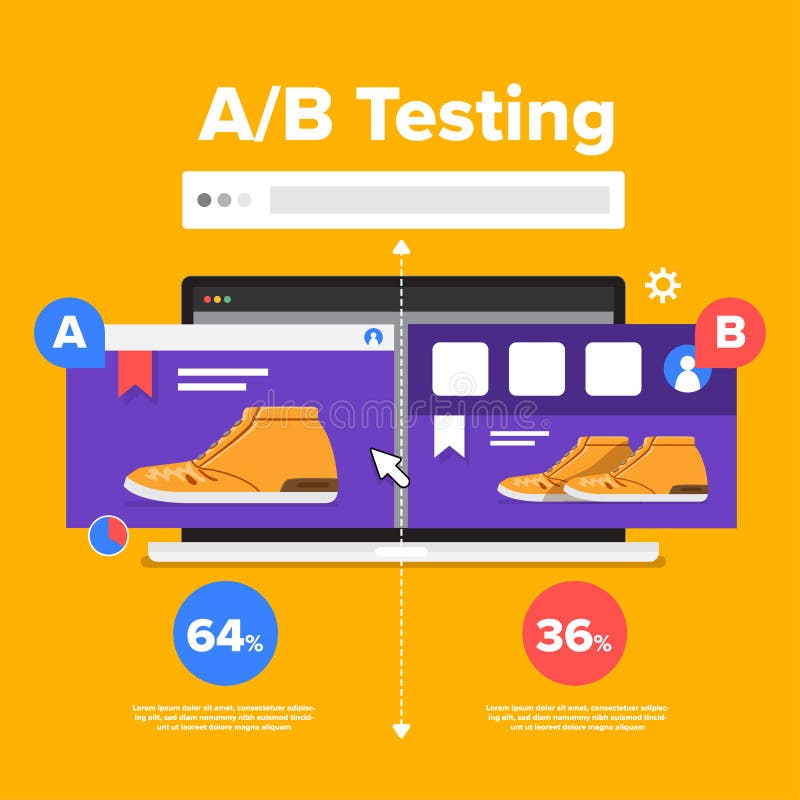 AB Testing 01 stock vector. Illustration of campaign - 207028798