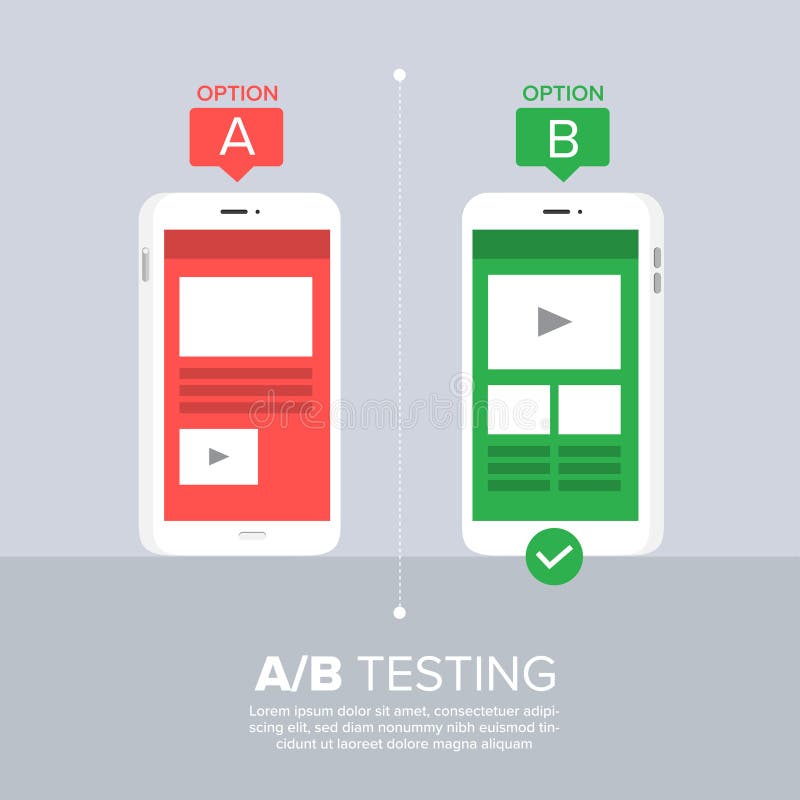 AB Testing 03 stock vector. Illustration of design, click - 207028803