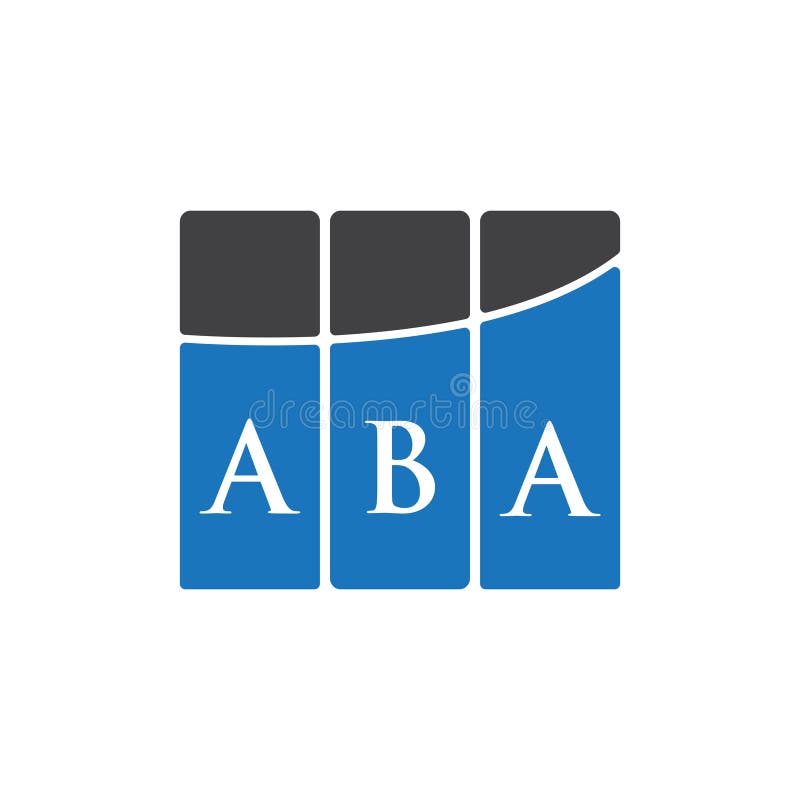 ABA Letter Logo Design on Black Background.ABA Creative Initials Letter ...