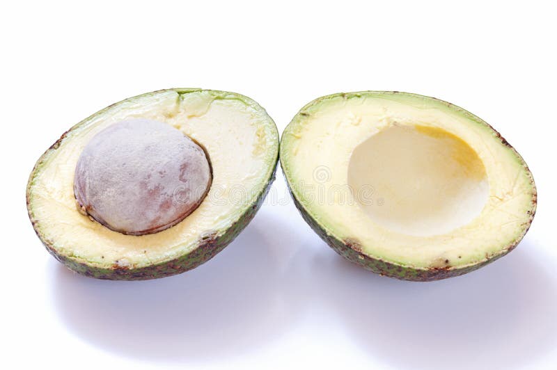 Corte Ao Meio De Fruto De Abacate Aberto Foto de Stock - Imagem de ...