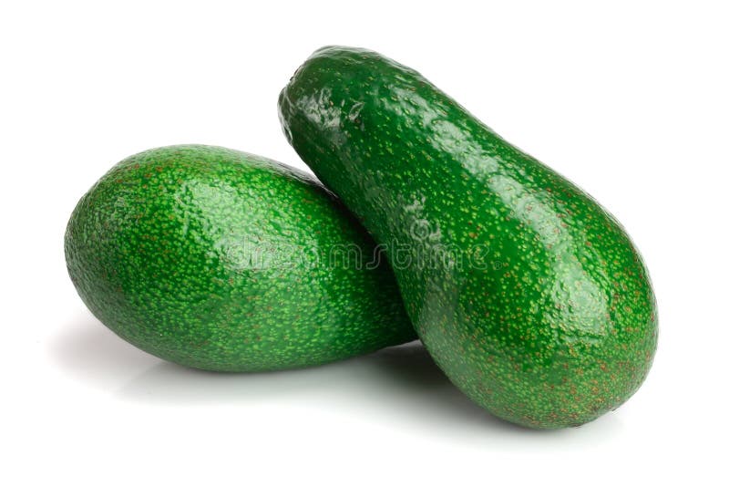 Abacate Inteiro Isolado No Close-up Branco Do Fundo Vista Superior Foto ...
