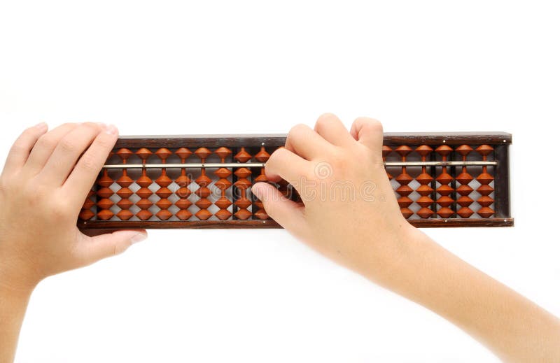 Japanese Traditional Abacus Soroban Isolated on White Background Stock ...