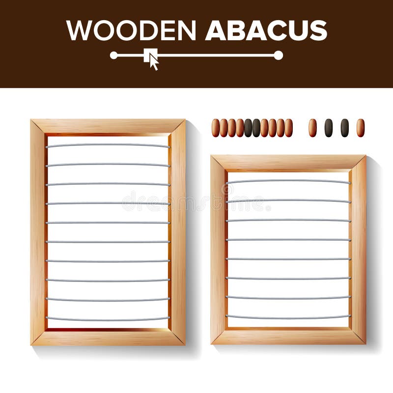 Abacus Blank. Vector Template Illustration of Classic Wooden Abacus ... Abacus Blank. Vector Template Illustration of Classic Wooden Abacus ...