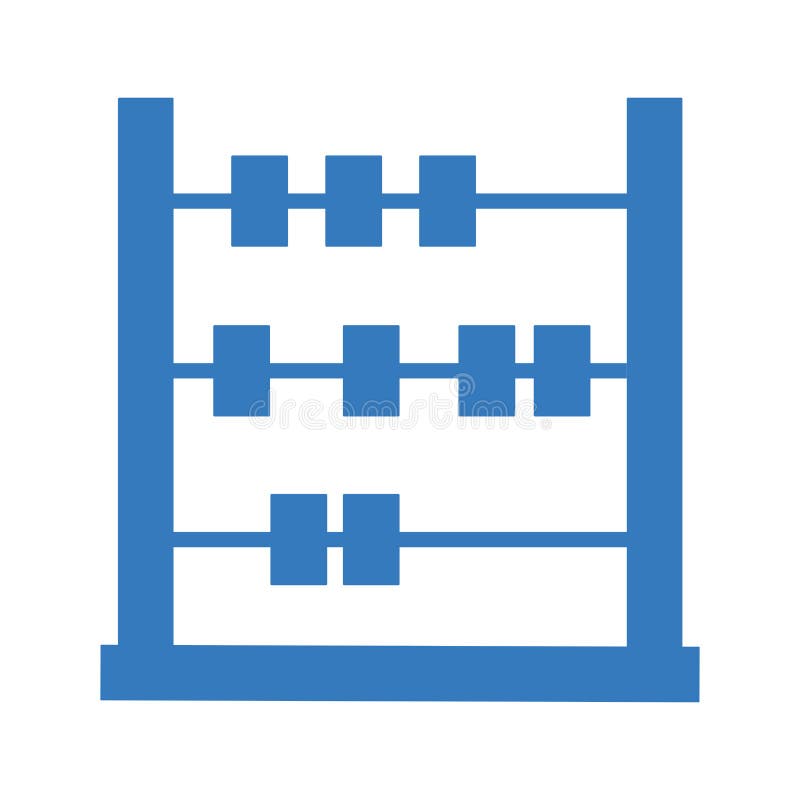 Abacus Blue Icon, Calculate, Math, Mathematics Stock Illustration ...