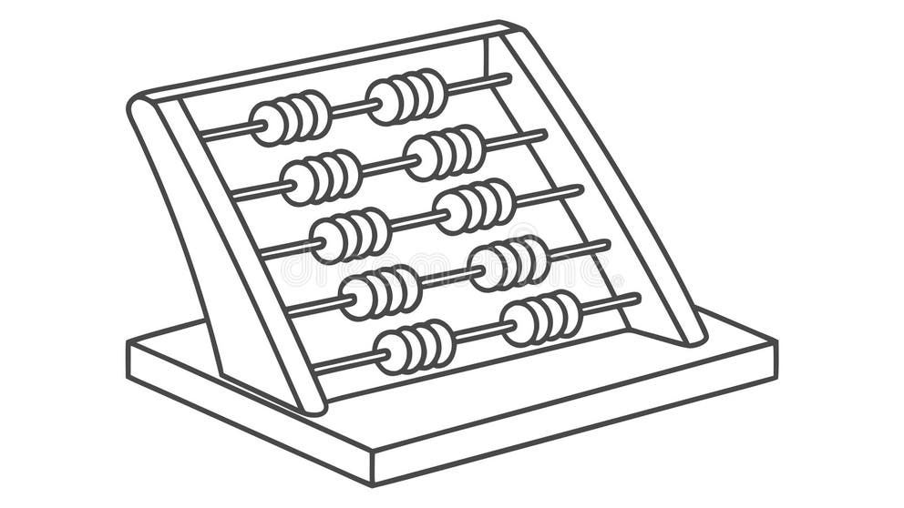 Abacus for Calculation, Educational Device, Mental Math Aid, Vector ...