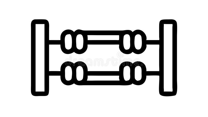 Abacus Calculation Tool Icon, Mathematics Education, Vector Design ...