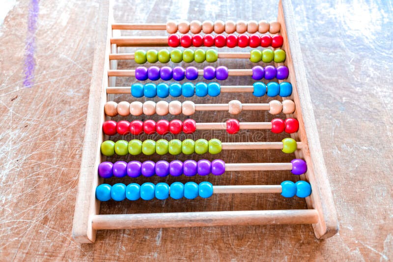 Abacus with Colored Beads, Toy To Learn Counting, Text and Copy Space ...
