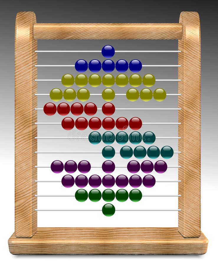 Abacus and dollar stock illustration. Illustration of bead - 34665430