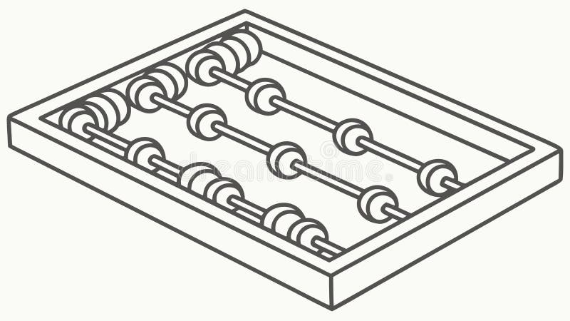 Abacus Drawing: Traditional Calculation Tool Illustration, Vector Design Generative AI Stock ...