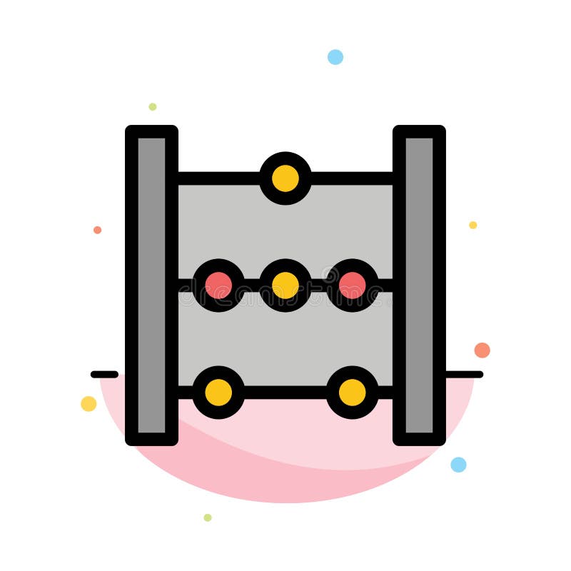 Abacus, Education, Math Abstract Flat Color Icon Template Stock Vector ...