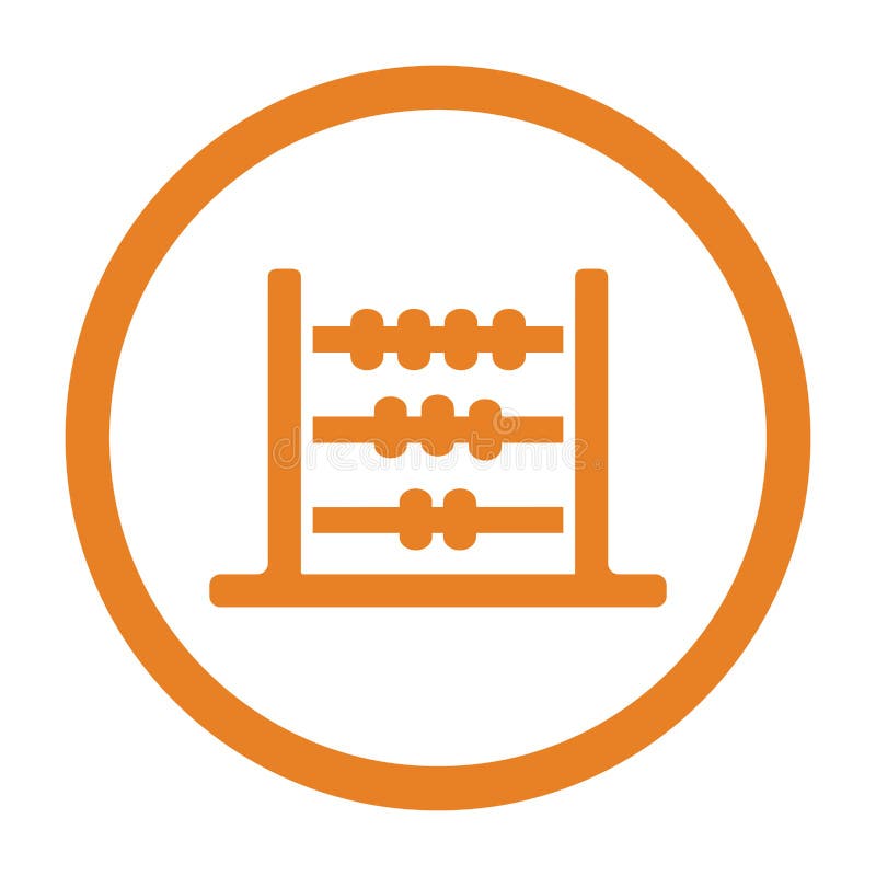 Abacus Icon, Calculate, Orange Vector Graphics Stock Vector ...