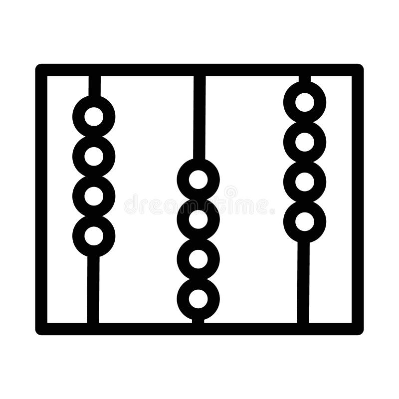 Abacus Icon Design in Filled and Outlined Style Stock Vector ...