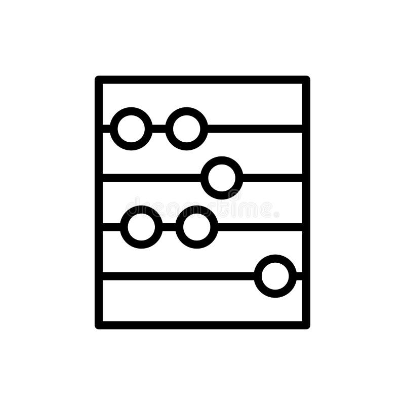 Abacus Icon Flat Vector Template Design Trendy Stock Illustration ...