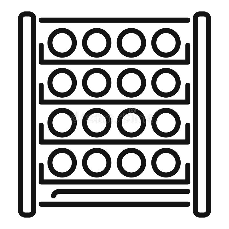 Black and White Vector Illustration of a Traditional Abacus ...