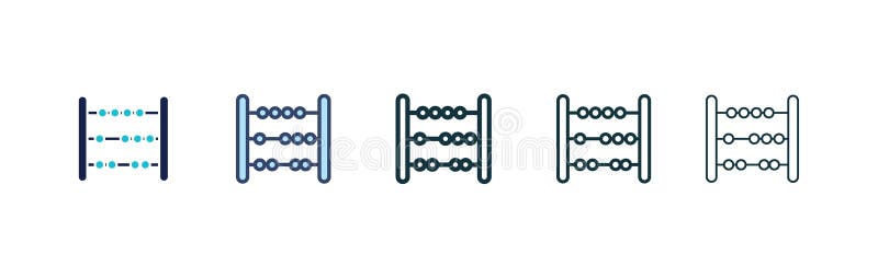 Abacus Icon Vector Set on White Background Stock Vector - Illustration ...