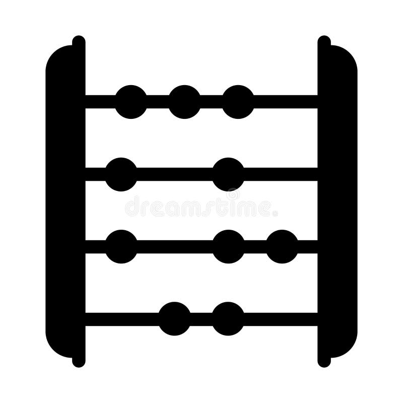 Abacus Icon Vector Sign and Symbol Isolated on White Background, Abacus ...