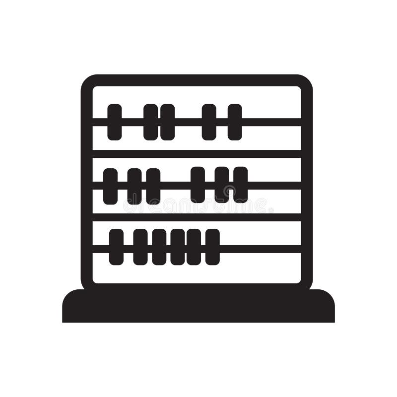 Abacus Icon Vector Sign and Symbol Isolated on White Background Stock ...