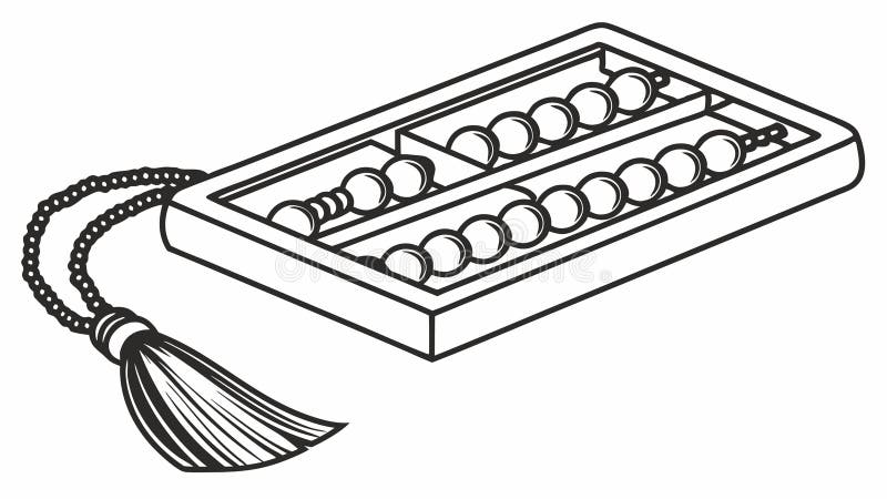 Abacus Illustration Counting Tool and Mathematical Calculation Aid ...