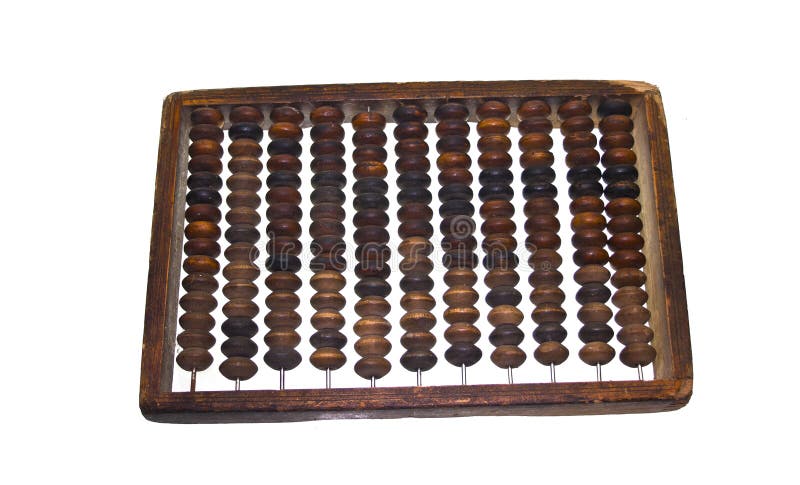 Wooden Abacus Isolated on White Background Stock Photo - Image of ...