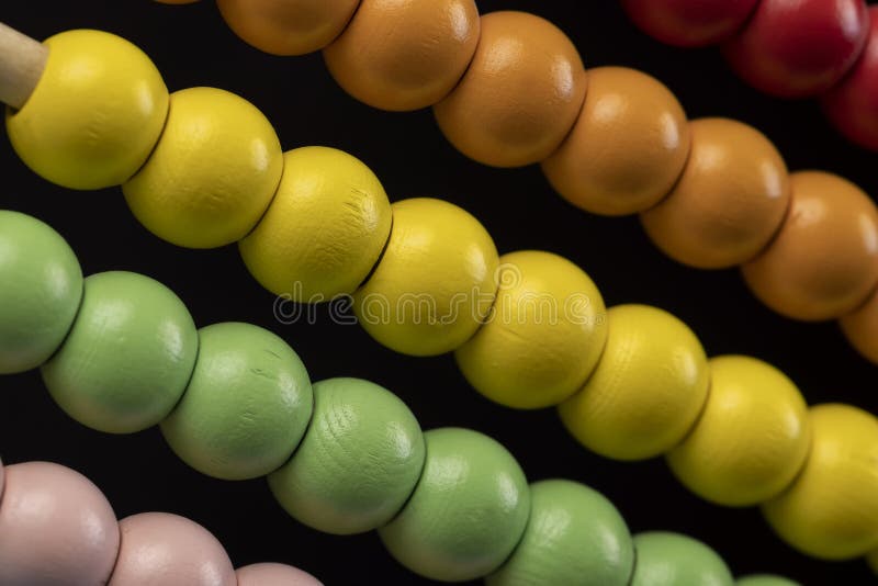 Abacus Learning Development Orange Yellow Green Beads Stock Photos ...