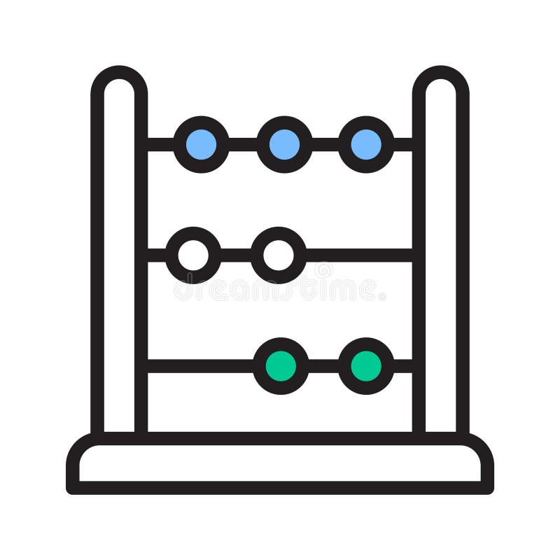 Abacus stock vector. Illustration of vector, math, outline - 333935755