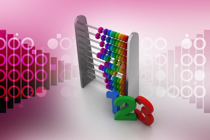 Abacus for Numbers Up To 999, Math Worksheet for Kids Stock ...