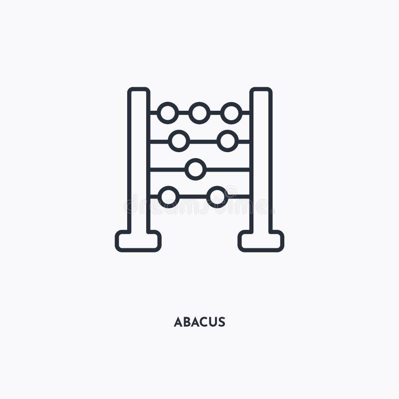 Abacus Line And Glyph Icon, Accounting And Mathematics, Counting Sign ...