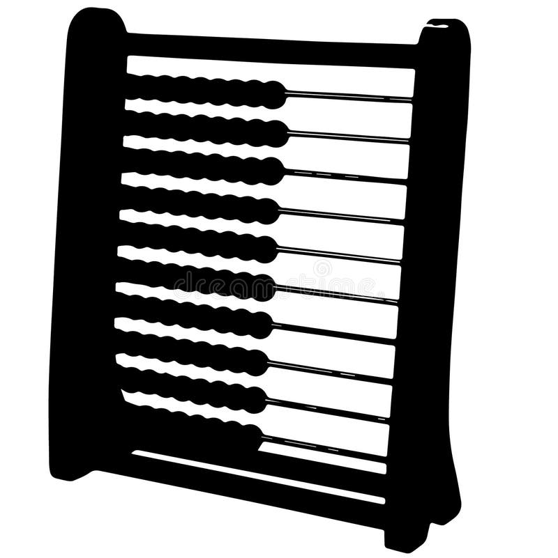 Abacus Vector Eps in Geometric Silhouette Stock Vector - Illustration ...