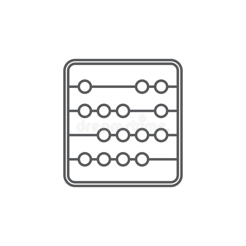Abacus Vector Icon Symbol Isolated on White Background Stock Vector ...