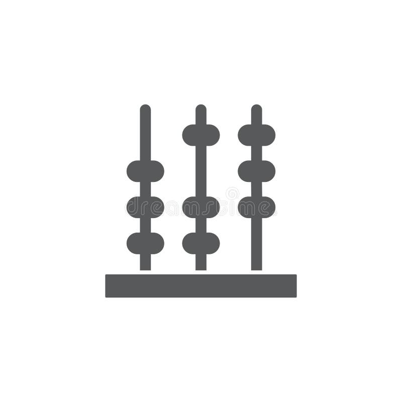 Abacus Vector Icon Symbol Isolated on White Background Stock Vector ...