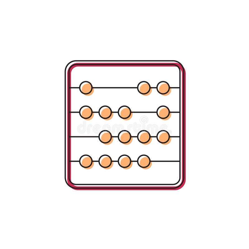 Abacus Vector Icon Symbol Isolated on White Background Stock Vector ...